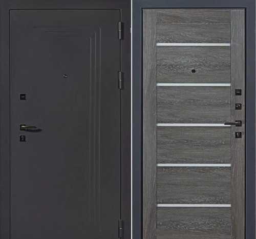 Дверь давка техно серый 125