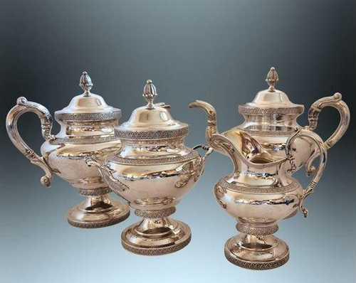 Набор для чая NJ Bogert, США, 1801 год, серебро