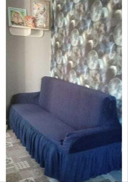 Чехол на диван, еврочехол, новый, синий