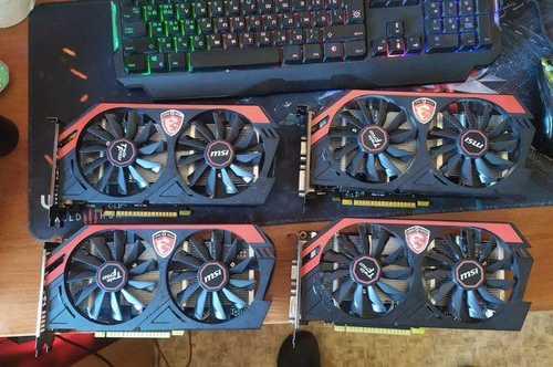 Видеокарты нерабочие GTX 750Ti MSI 2 Gb (4 штуки)