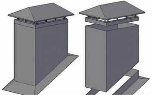 Короб для дымохода на крышу,кожух на трубу