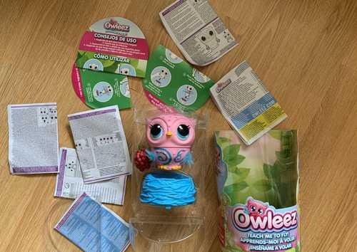 Интерактивная игрушка Совенок Owleez Розового цвет