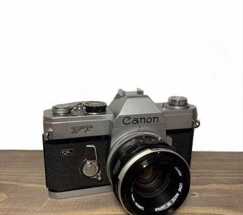 Плёночный фотоаппарат Canon FT QL с объективом Can