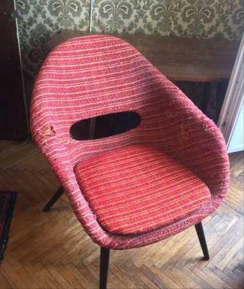 Кресло ракушка, винтаж, mid century