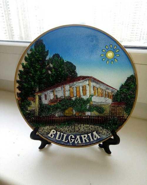 Тарелка декоративная из Болгарии, глиняная, новая