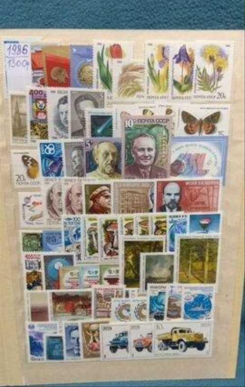 Почтовые марки СССР, годовые наборы 1986-2000гг
