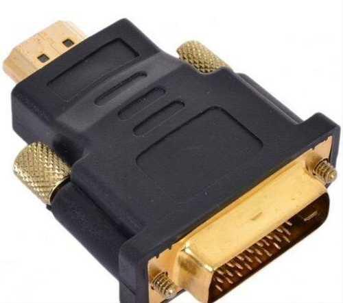 Переходник hdmi-DVI-D (f) - (f) 24 pin черный