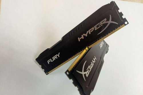 DDR3 HyperX Fury 8 гб (4 гб x 2)
