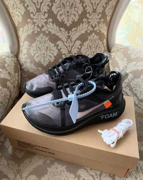 Nike OFF-white Zoom fly black новые оригинал 4US