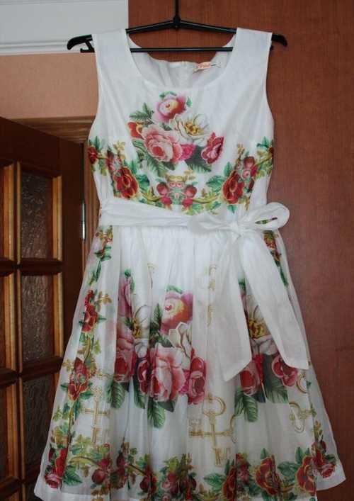 Платье с цветочным принтом Fashion Point (L)
