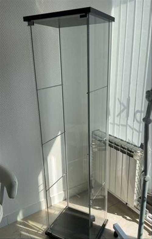 Детольф стеклянный шкаф-витрина черный IKEA