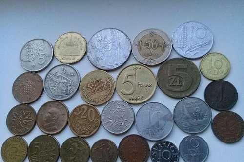 Подборка иностранных монет без повторов