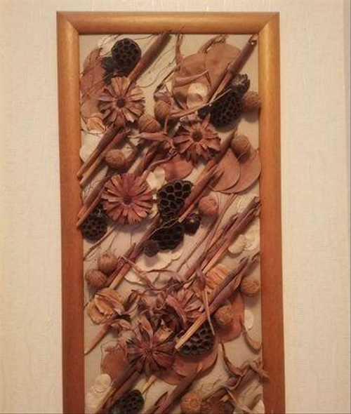 Картина Панно коллаж из сухих растений