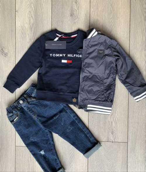 Куртка ветровка Armani и свитшот Tommy Hilfiger