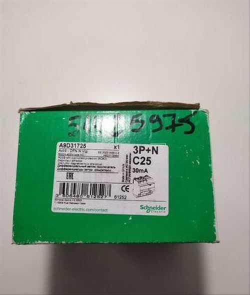 Schneider Electric A9D31725 6кА 25A C 30мА AC