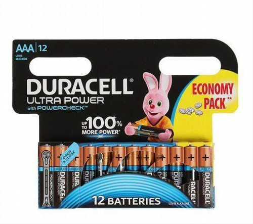 Батарейка алкалиновая Duracell Ultra Power, AAA, LR03-12BL, 1.5В, 12 шт