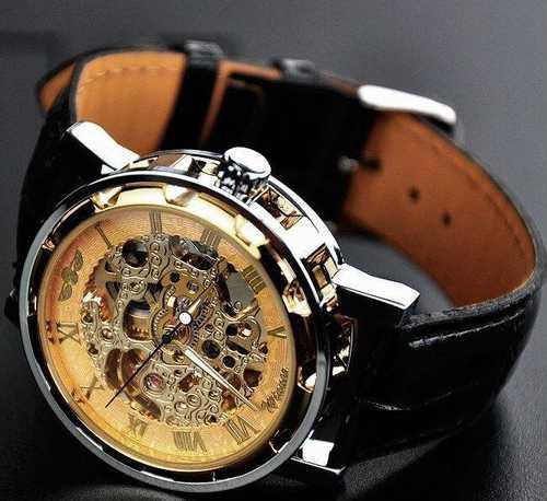 BY - Winner Skeleton - Gold часы
