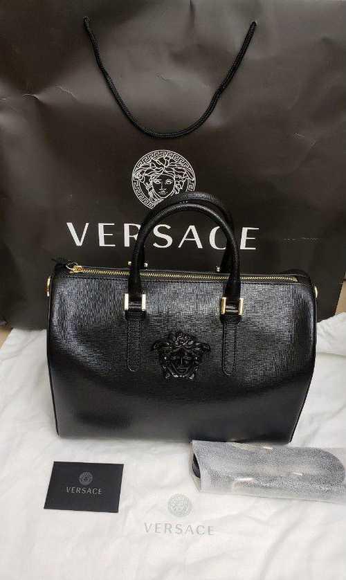 Кожаная сумка Versace оригинал, абсолютно новая