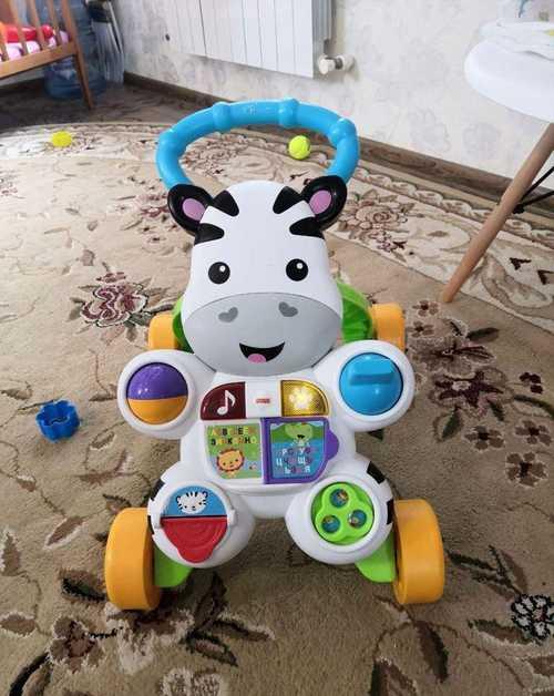 Игрушка зебра каталка