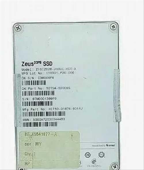 SSD диск Zeus 200 gbsata 3G SFF