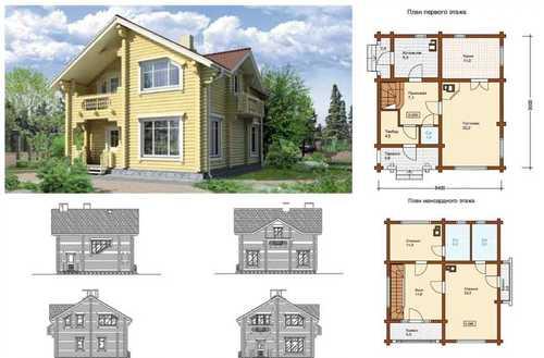 Дом из оцилиндрованного бревна 8х10