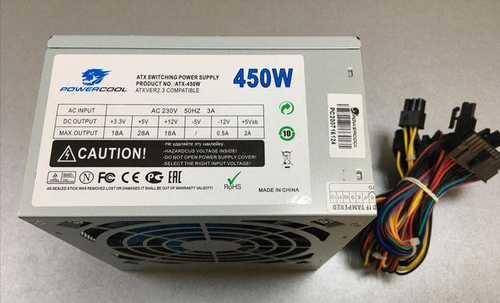 Блок питания Б/У 450W PowerCool (24+2x4+6пин)