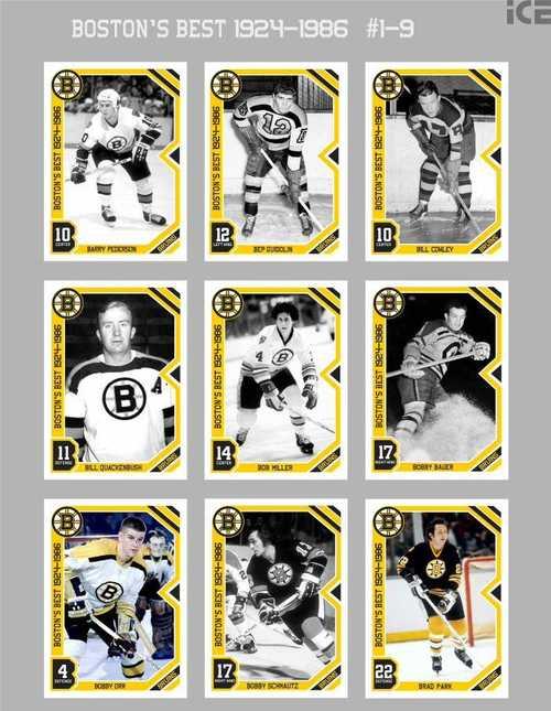 Хоккейные карточки Boston Bruins 1924 -1986 гг