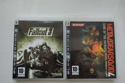 PS3 Metal Gear Solid 4 и Fallout 3