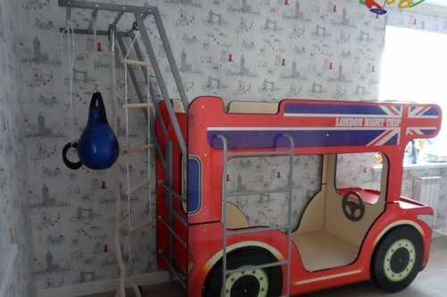 Детская мебель Детская кровать машинка Шкаф Комод