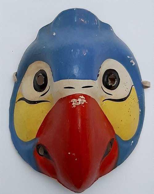 Новогодняя елочная маска Попугай