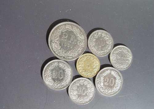 Монеты Швейцария