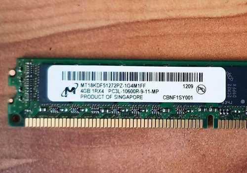 Память 4GB DDR3 Micron MT18KDF51272PZ-1G4M1FF