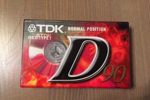 Новая запечатанная аудио кассета TDK D90 Normal
