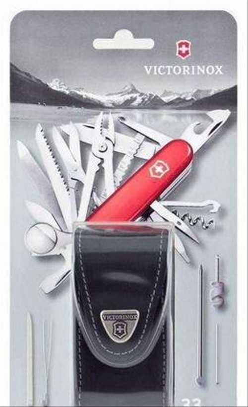 Нож Victorinox SwissChamp 1.6795.LB1+кожаный чехол