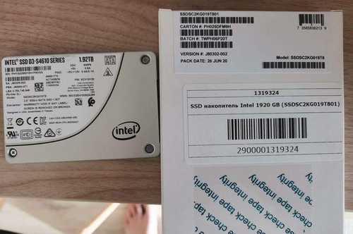 Intel SSD D3-S4610 Series1.92TB