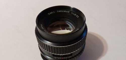 Объектив Asahi (Pentax) SMC Takumar 1:1.8 55 mm
