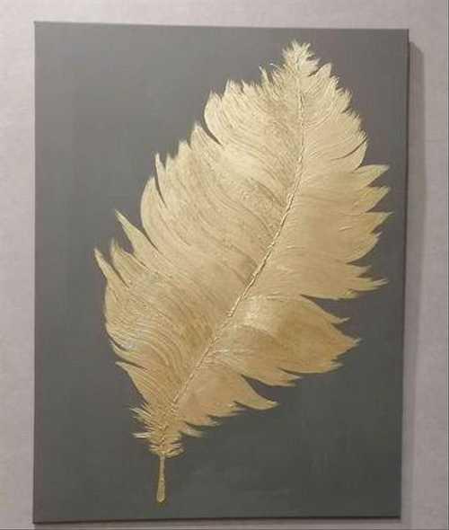 Интерьерная картина "Золотое перо"