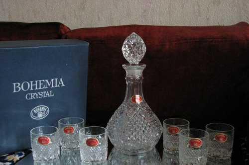 Хрустальный набор для виски Bohemia