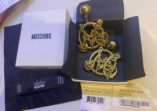 Серьги moschino оригинал