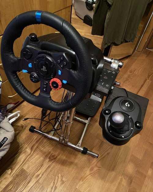 Logitech G29+shifter+game wheel stand