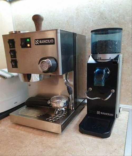 Кофеварка рожковая Rancilio Silvia + кофемолка