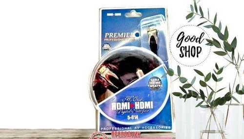 Шнур hdmi-hdmi premier металл "позолоченный" OD8.0
