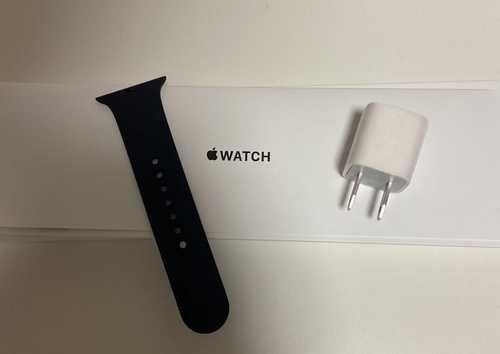 Apple Watch зарядный блок и чёрный ремешок оригина