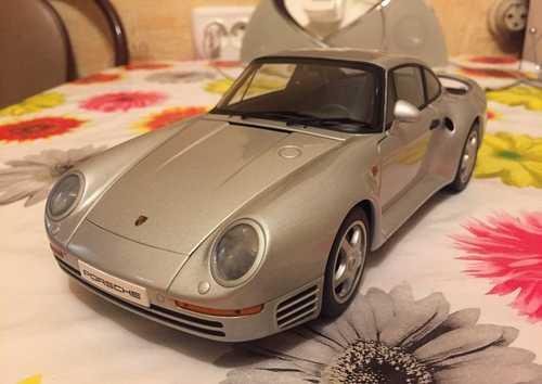 Porsche 959 серебро Autoart 1:18