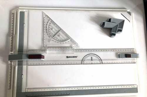 Чертежная доска brauberg а3, планшет