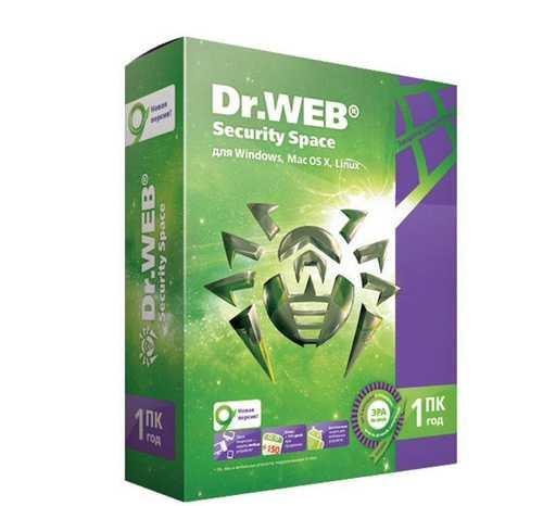 Антивирус Dr.Web Security Space 1 пк 3,12 месяцев