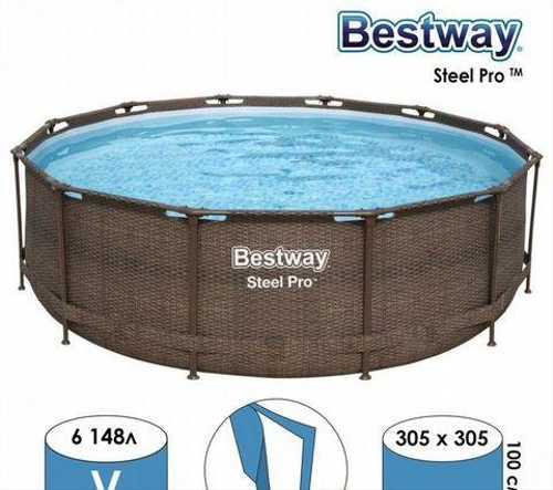 5617P Бассейн каркасный Bestway Ротанг, 305х100 см