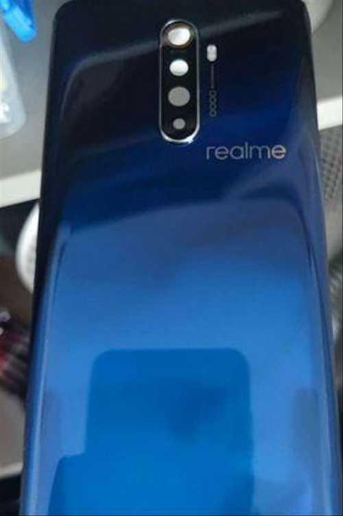 Крышка задняя realme x2 pro синяя