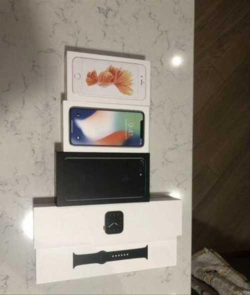 Коробка от iPhone 6s,7+, X. Apple watch 5se