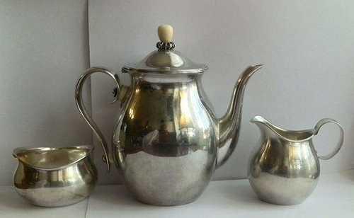 Серебряный чайный кофейный сервиз серебро